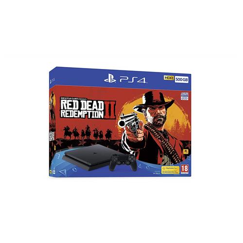 PS4 500GB Black with Red Dead 2 - eoutlet.co.uk