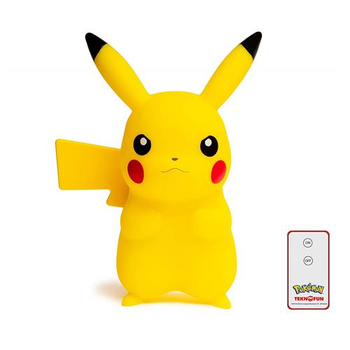 Pokemon, Pikachu Lamp with Remote Control, Yellow - eoutlet.co.uk